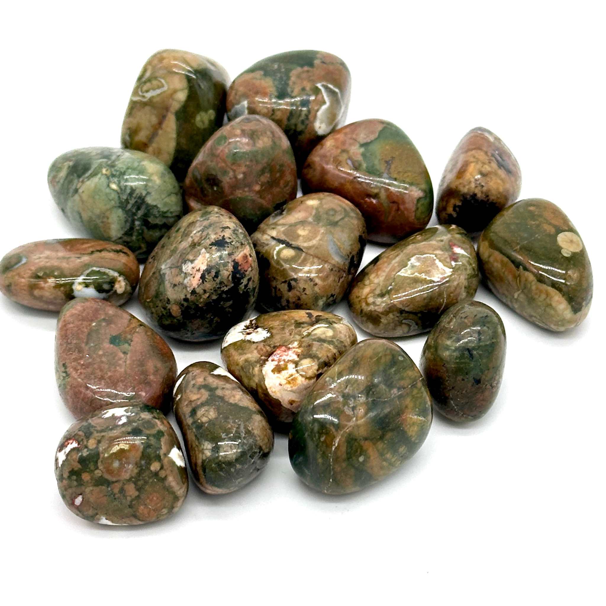 Rainforest Rhyolite Tumbled Stone - The Stone of Joy and Balance ...